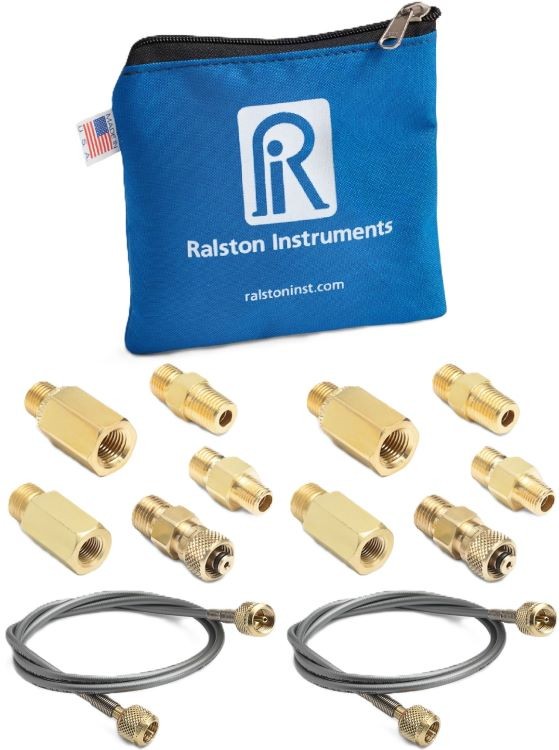 Ralston Quick-Test 1m Hose and Fittings Kit (QTQT-KIT-1M) Brass - Transtek