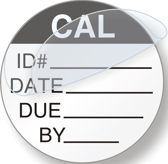 Transcat 5355C Circular Calibration Labels (Black, 200 Pack) - Transtek
